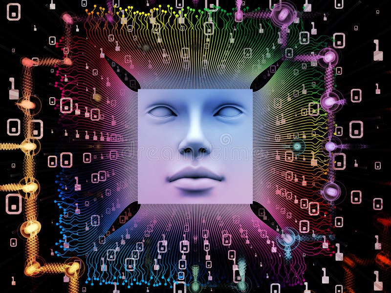 Inner Life of Super Human AI Stock Illustration - Illustration of ...