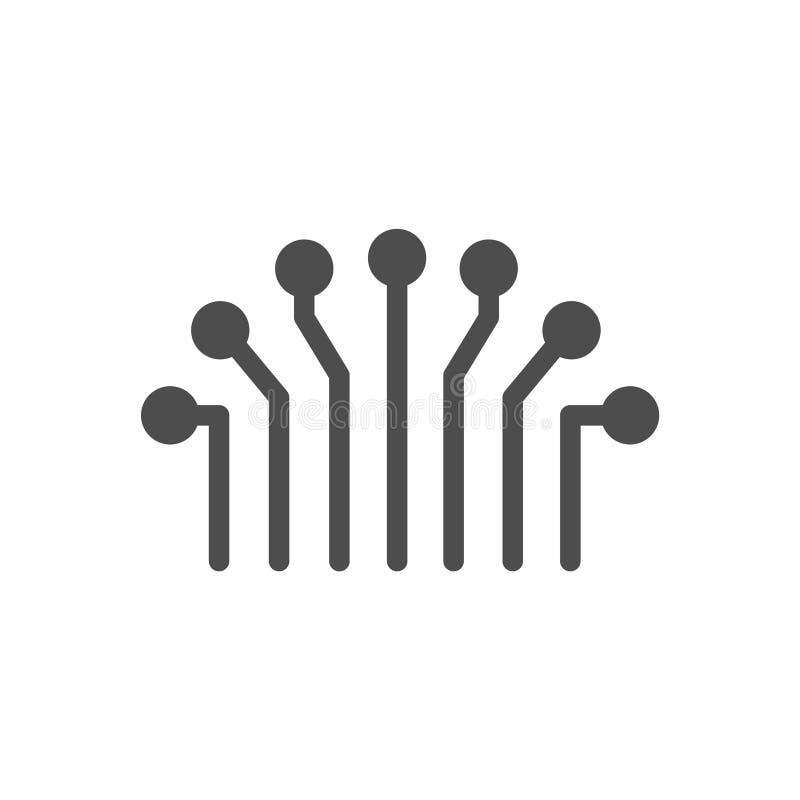 Artificial Intelligence Silhouette Vector Icons Stock Vector ...