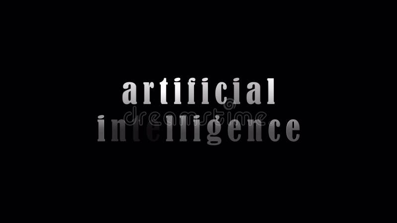 Artificial Intelligence Silver Text with Effect Animation Abstract Background Stock Video ...