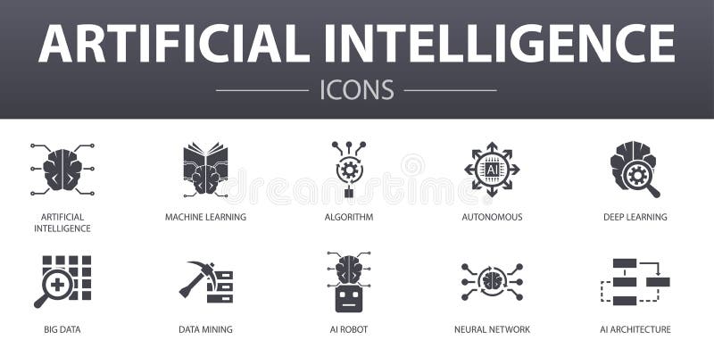 Artificial Intelligence Simple Concept Stock Vector - Illustration of ...