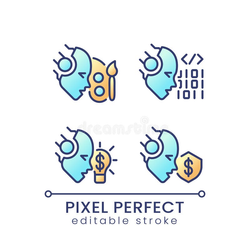 Artificial Intelligence Skills Pixel Perfect Color Gradient Icons Set ... Artificial Intelligence Skills Pixel Perfect Color Gradient Icons Set ...