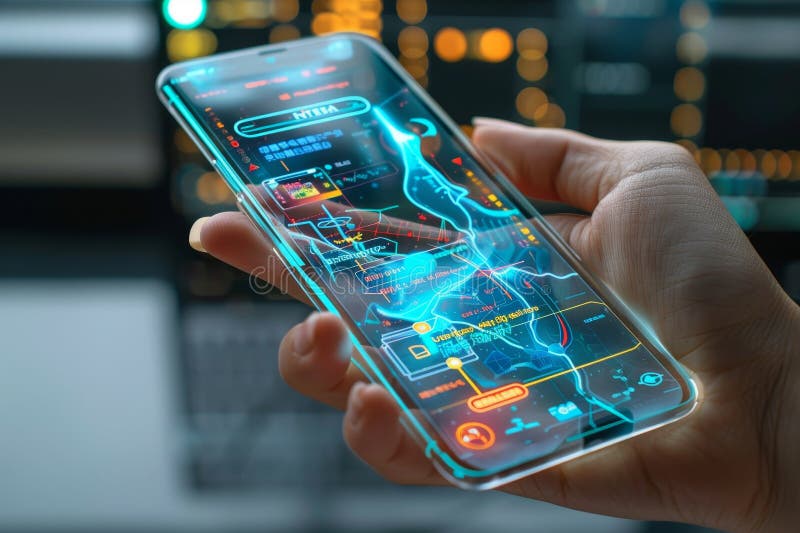 Artificial Intelligence Smartphone with an Interface Translucent Screen ...