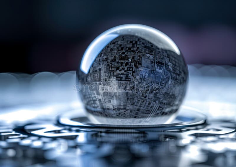 Artificial Intelligence Sphere Representing Planet Earth. Cyer ...