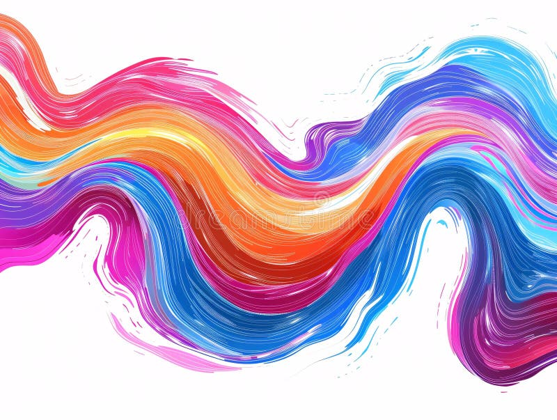 Artificial Intelligence. Stains of Colored Paints on a White Background ...