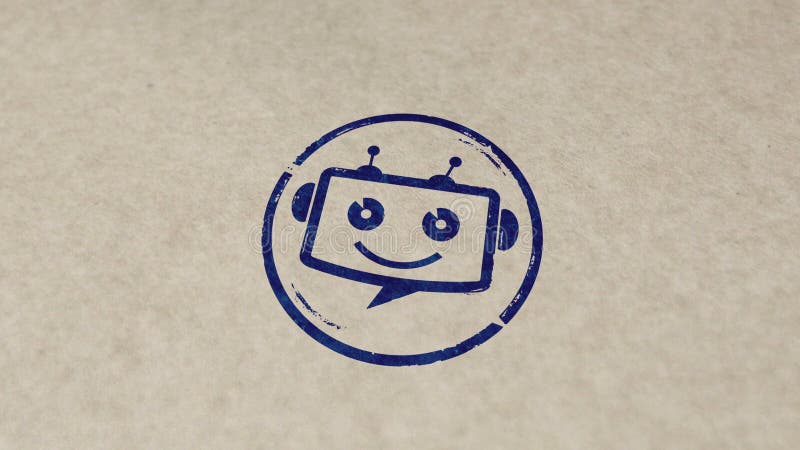Chatbot Ai Bot Stamp and Stamping Animation Stock Footage - Video of ...