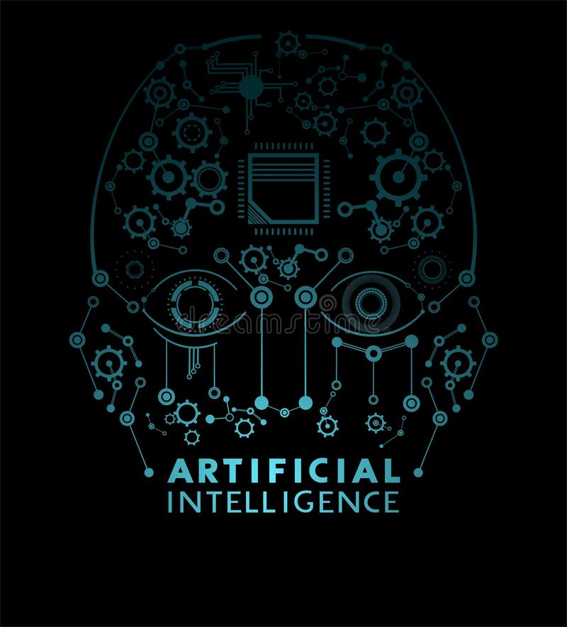 Artificial Intelligence Symbol Stock Vector - Illustration of machine ...