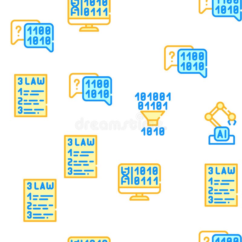 Artificial Intelligence System Icons Set Isolated Illustration Stock ...