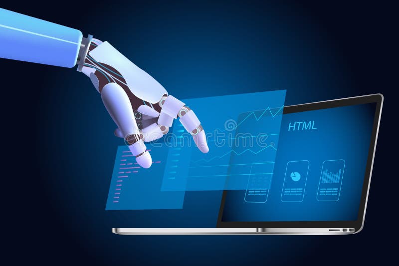 Artificial Intelligence Technologies . Robot Hand Using External Screen Interface, Innovation ...