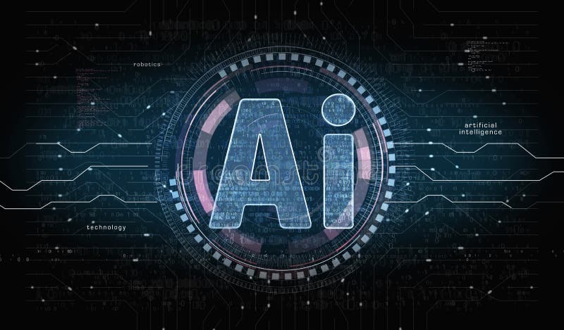 Artificial Intelligence Technology AI Symbol Digital Concept 3d ...