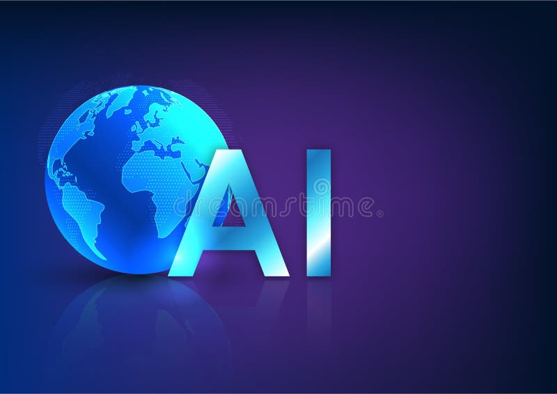 Artificial Intelligence Technology. with the AI Font and Globes Side by ... Artificial Intelligence Technology. with the AI Font and Globes Side by ...