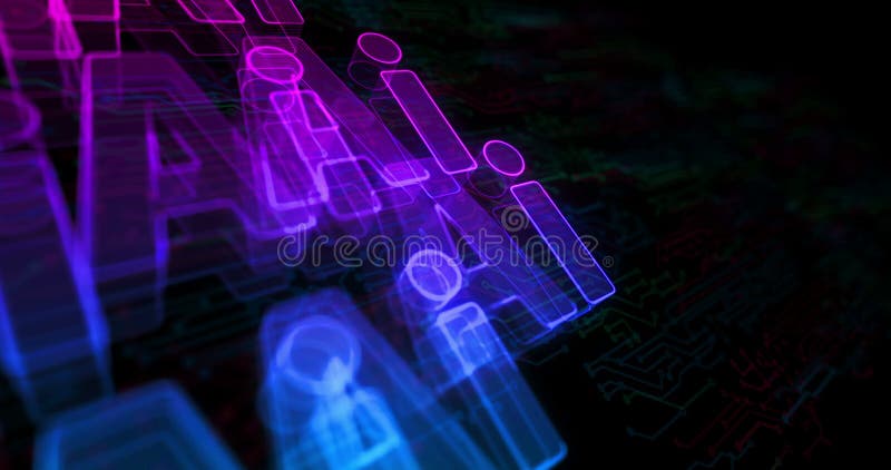 Artificial Intelligence Technology AI Symbol Cyber Loop Concept Stock ...