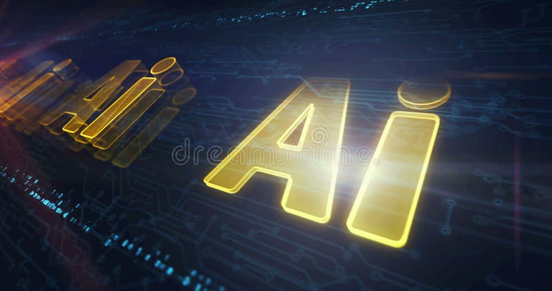Artificial Intelligence Technology AI Symbol Cyber Loop Concept Stock ...