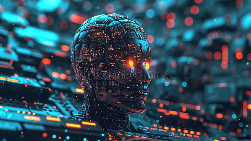 Artificial Intelligence Robot Face Stock Illustrations – 23,283 Artificial Intelligence Robot ...