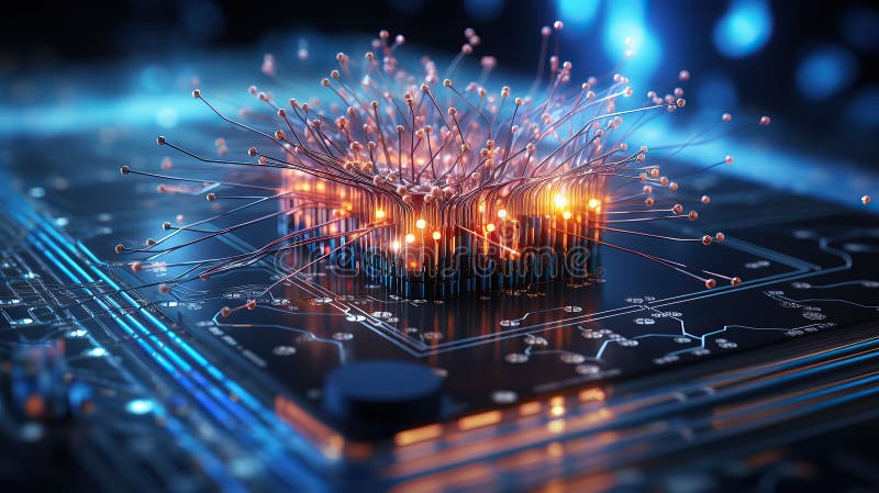 Artificial Intelligence Technology, Cpu on the Circuit Board, Internet ...