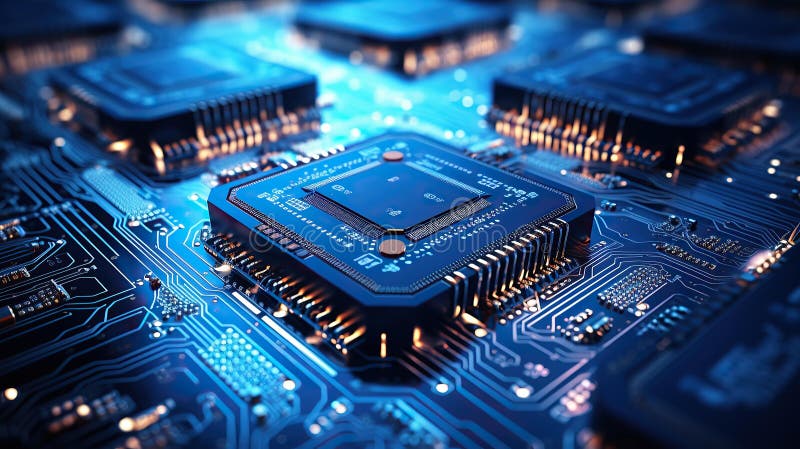 Artificial Intelligence Technology, Cpu on the Circuit Board, Internet ...