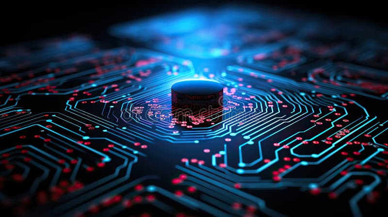 Artificial Intelligence Technology, Cpu on the Circuit Board, Internet ...