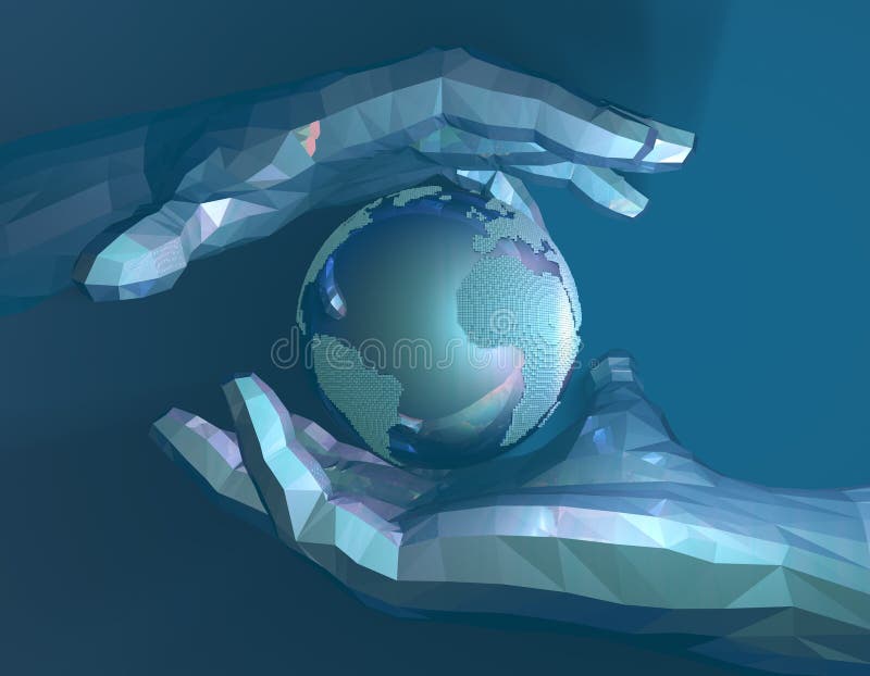 Artificial Intelligence Technology, the Earth in Hand, Control the ...