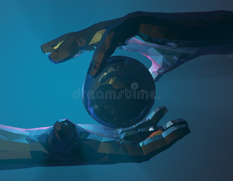 Artificial Intelligence Technology, the Earth in Hand, Control the ...