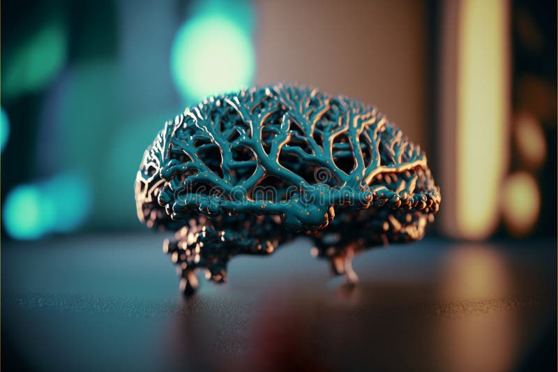 Artificial Intelligence. Technology and Engineering Concept. 3D Rendering . Abstract AI Stock ...