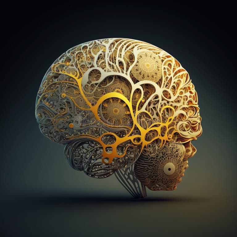 Artificial Intelligence. Technology and Engineering Concept. 3D Rendering . Abstract AI Stock ...