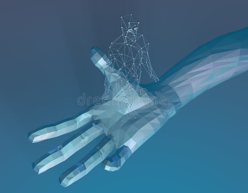 Artificial Intelligence Technology, Human Body Structure in Hand ...