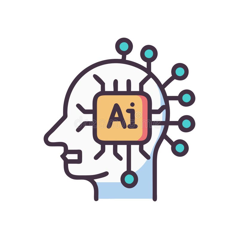 Artificial Intelligence Technology Icon Stock Illustration ...