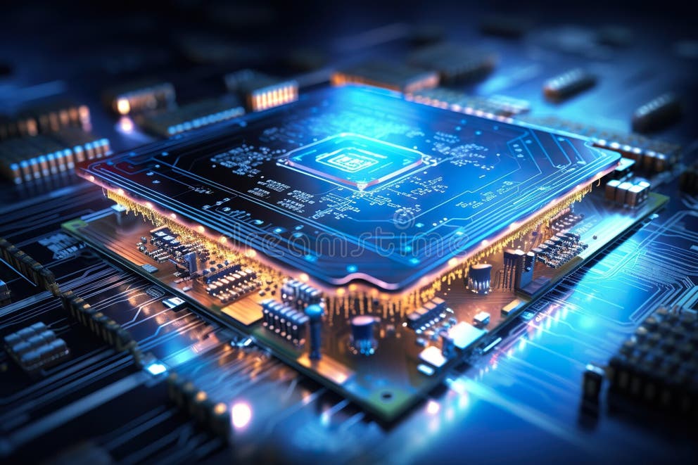 Artificial Intelligence Technology Machine Learning, Data Exchange. Stock Illustration ...