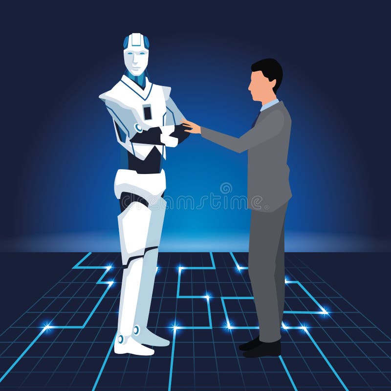 Assembly of the Robot at the Factory Using Robotic Cliches. Stock ...