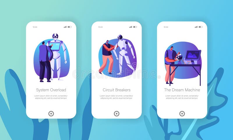 Artificial Intelligence Technology Mobile App Page Stock Vector ...