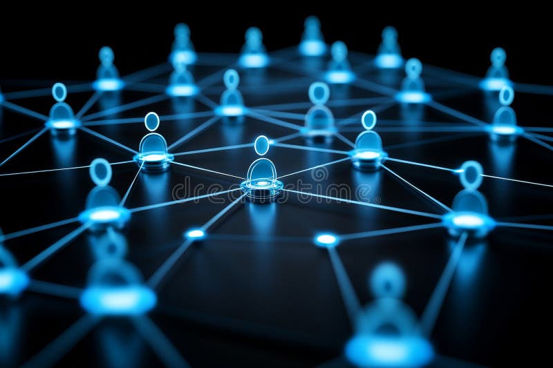 Artificial Intelligence Technology, Neural Network Diagram ...