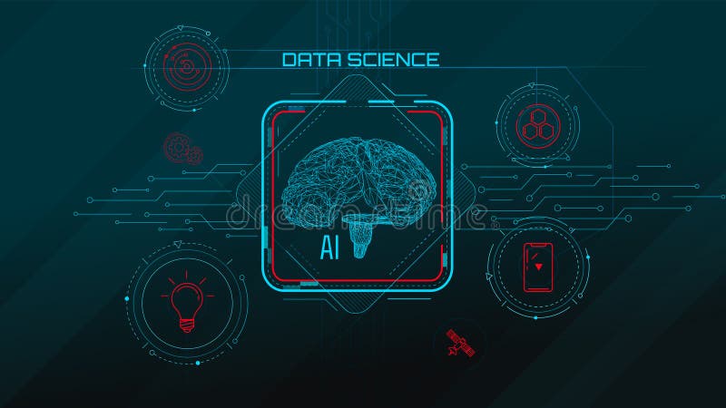 Artificial Intelligence Testing, Virtual Interface Concept. Stock ...
