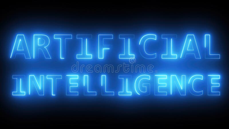 Artificial Intelligence Text Stock Illustration - Illustration of ...