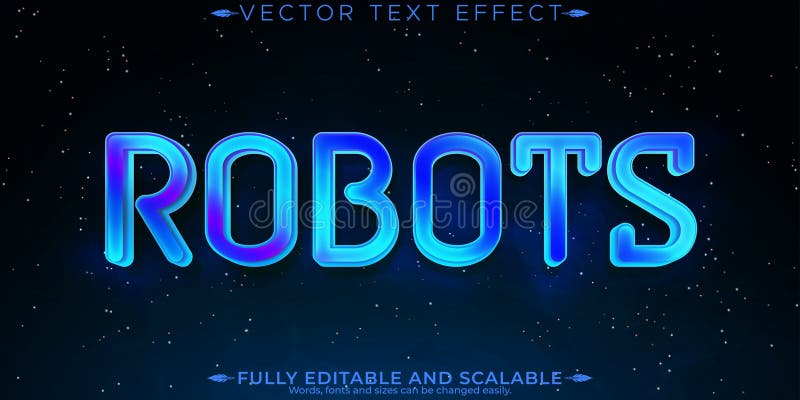 Artificial Intelligence Text Effect, Editable Technology and Science ...