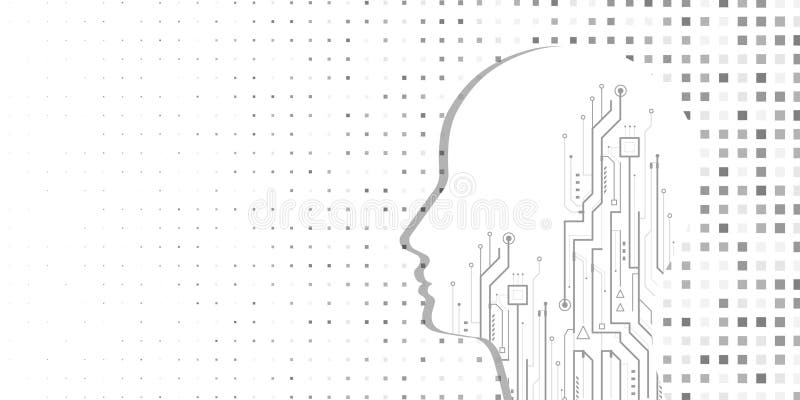 Artificial Intelligence. Thought Process. the Thinking Human Brain ...