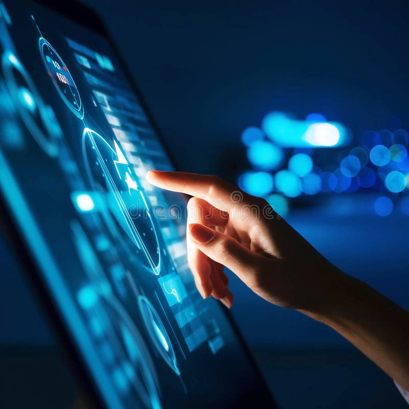 Artificial Intelligence Touch Screen New Stock Illustration ... Artificial Intelligence Touch Screen New Stock Illustration ...