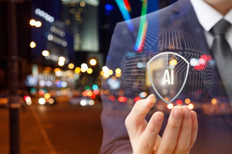 Artificial Intelligence in the Urban Rhythm Stock Photo - Image of city ...