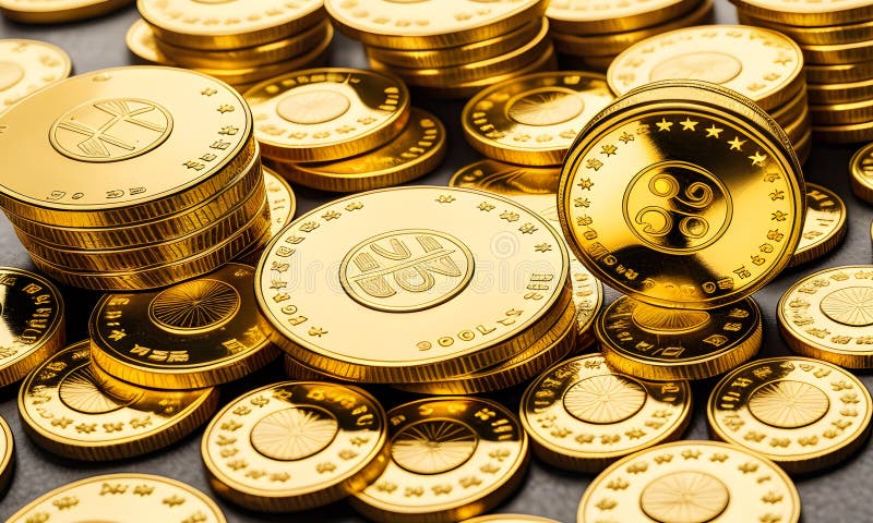 Create Various Types of Gold Coins Using Artificial Intelligence Stock ...