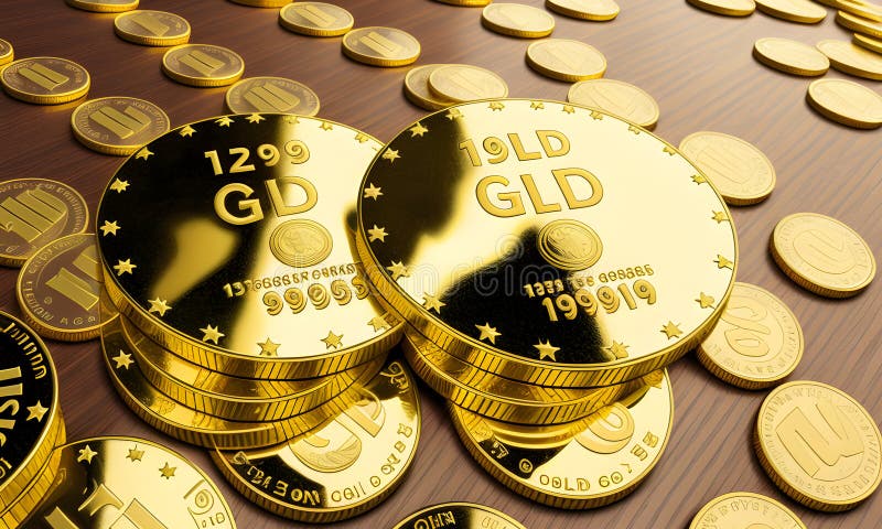 Create Various Types of Gold Coins Using Artificial Intelligence Stock ...