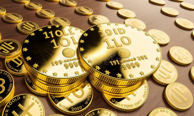 Create Various Types of Gold Coins Using Artificial Intelligence Stock ...