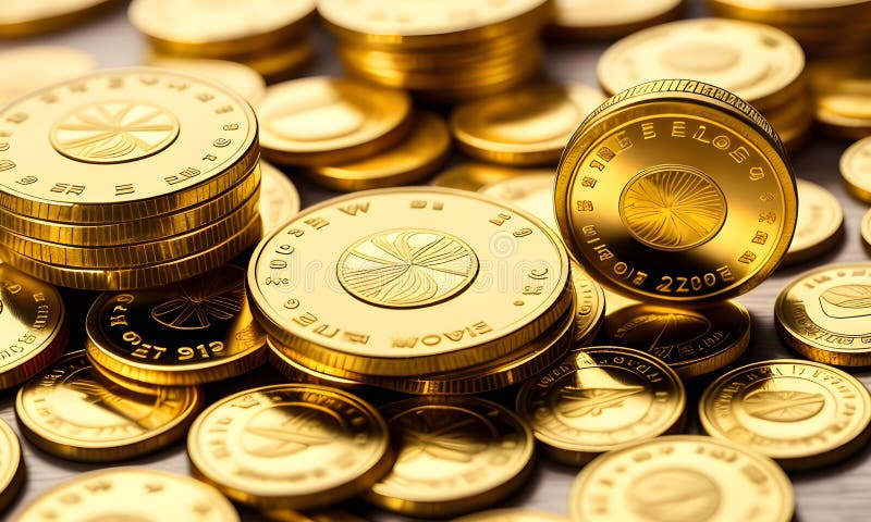 Create Various Types of Gold Coins Using Artificial Intelligence Stock ...