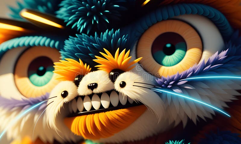 Shaggy Hairy Woolen Cute Spider, Created with the Help of Artificial ...