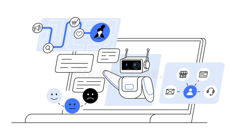 Artificial Intelligence and User Interaction Concept with Chatbot and ...