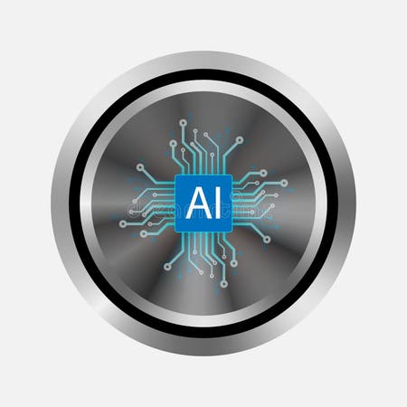 Artificial Intelligence Vector Icon. Ai Artificial Intelligence Button ...