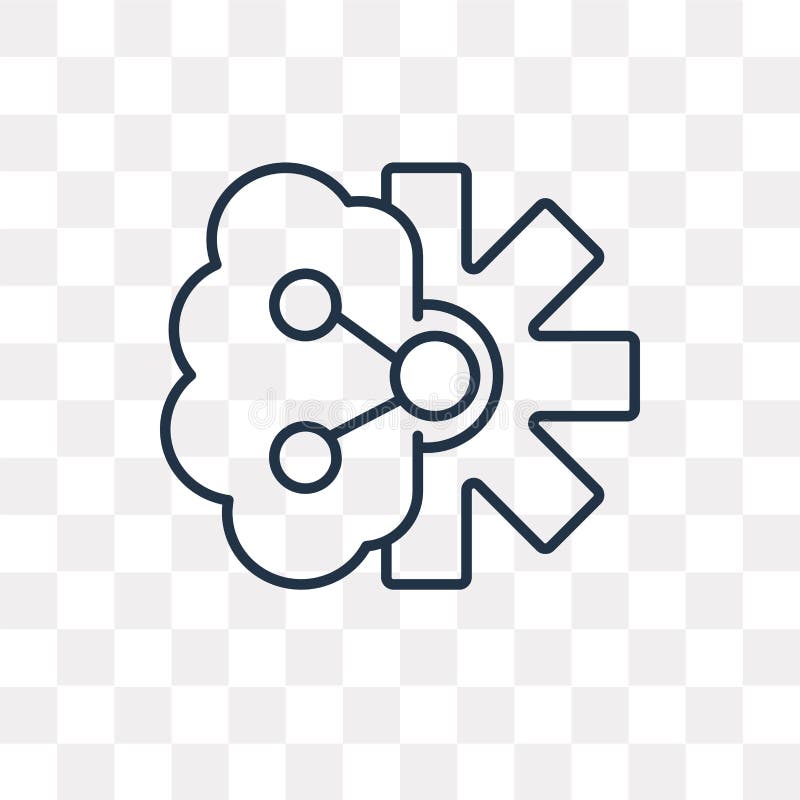 Artificial Intelligence Vector Icon Isolated on Transparent Back Stock ...