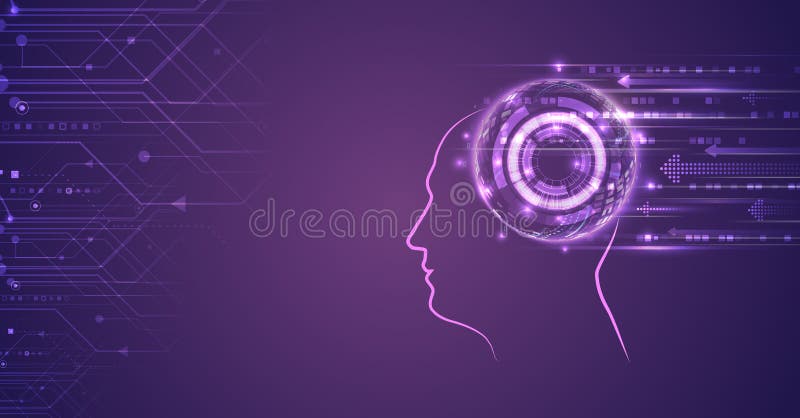 Artificial Intelligence Vector Illustration. Technology Background ...