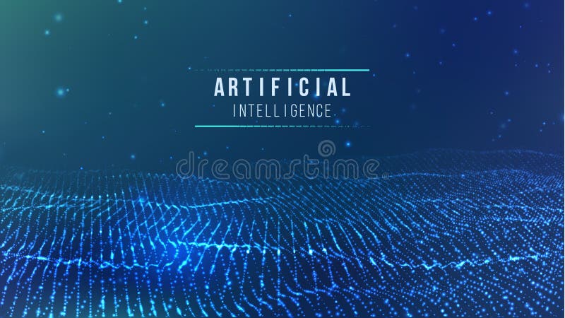 Artificial Intelligence Vector Wave Light Background Digital Wallpaper ...
