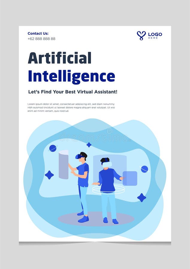 Artificial Intelligence Virtual Assistant Brochure Template Stock ...