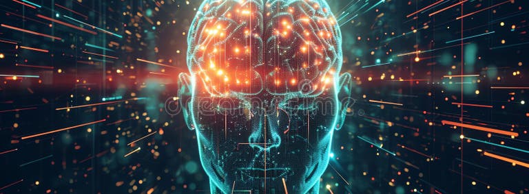 Artificial Intelligence Visual Concept, AI Generated Stock Illustration ...