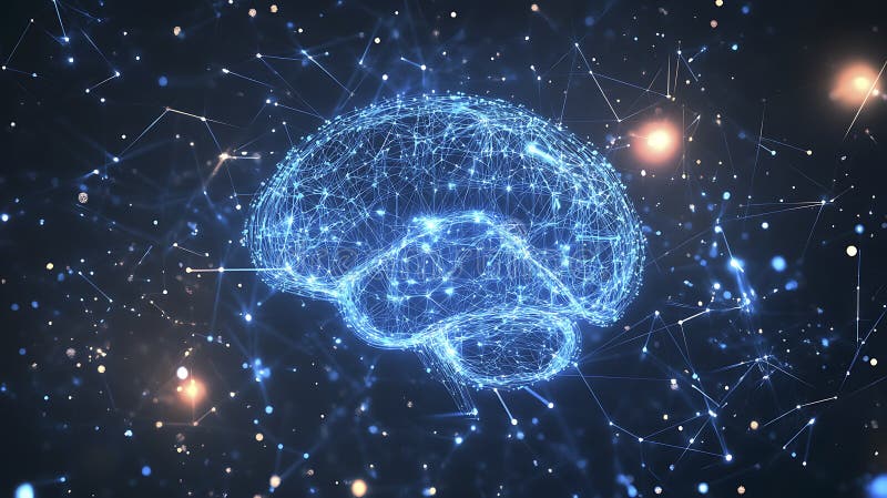 Artificial Intelligence Web Layout with Detailed Digital Brain Patterns ...