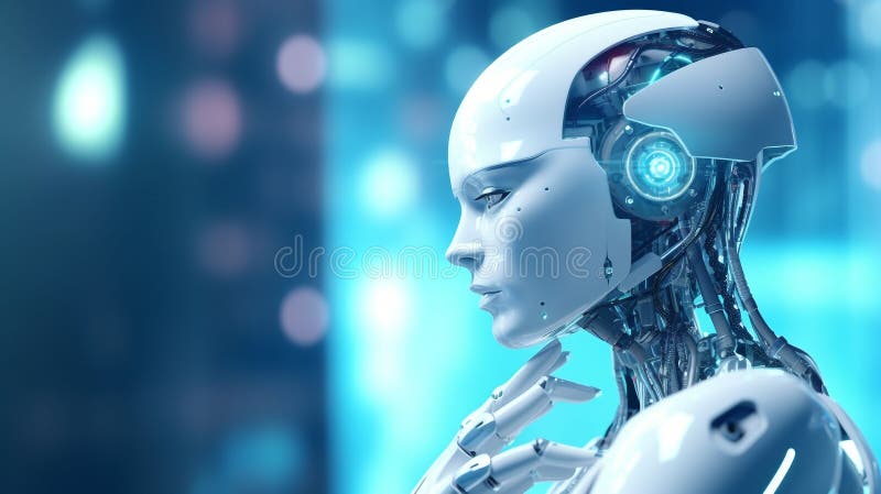 Artificial Intelligence, White AI Robot, Generative AI Stock ...